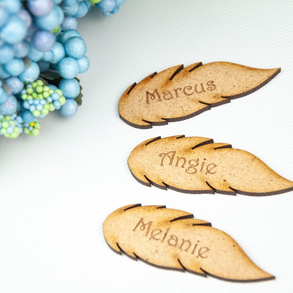 Feather Place Card - Etsy