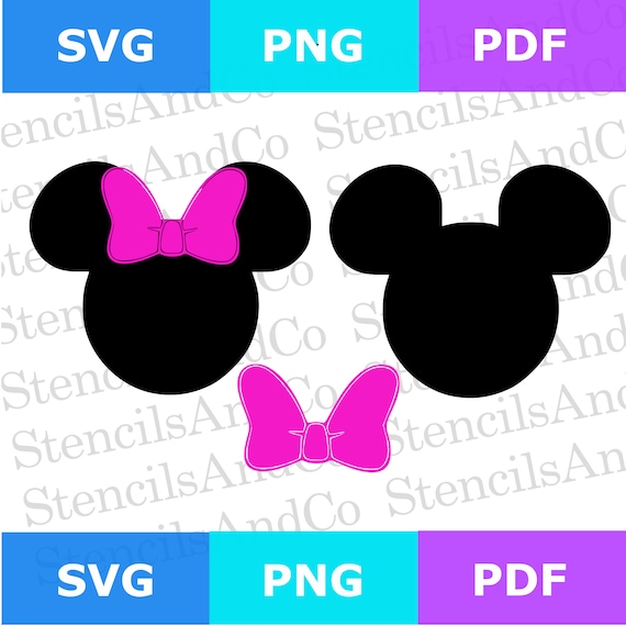 Mickey Mouse Cupcake Topper SVG Minnie Mouse Cupcake Topper - Etsy