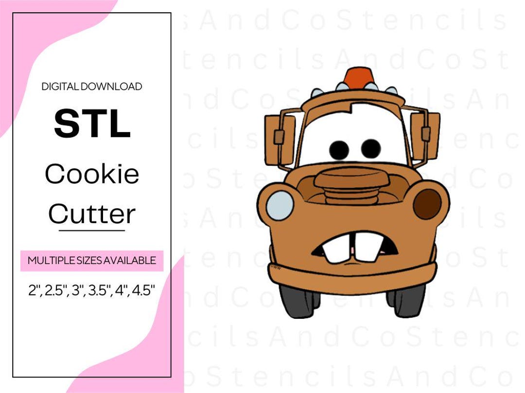 Tow Mater Cookie Cutter STL File: 3D Printable Design (digital Download ...