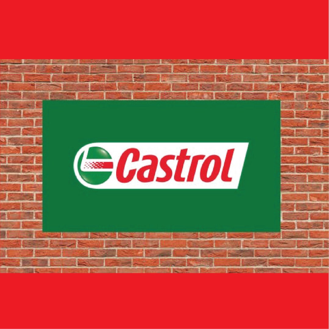 Castrol PVC Plastic Flag Banner 1500x600m Wall for Mechanic Garage or ...