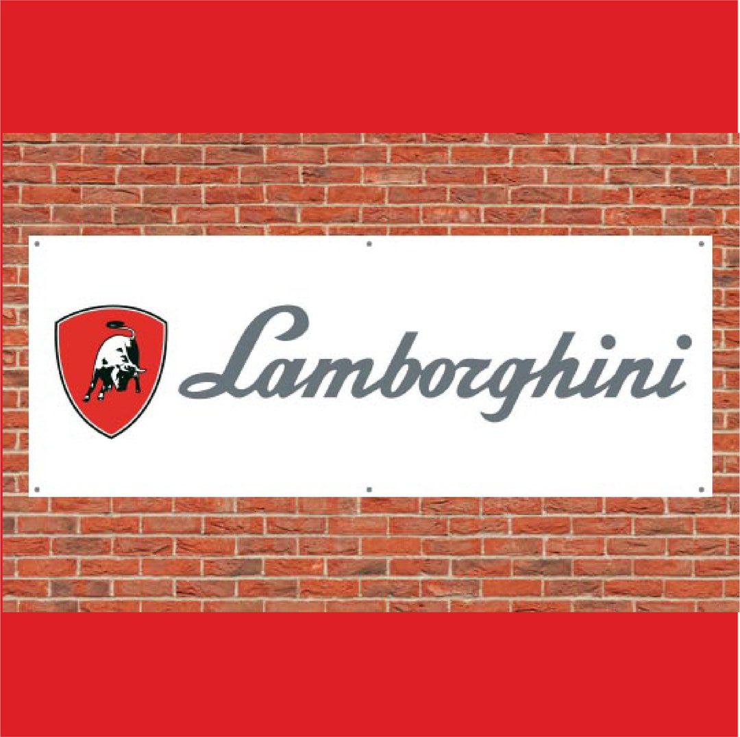 Lamborghini PVC Plastic Flag Banner 1500x600m Wall Poster Flag for ...