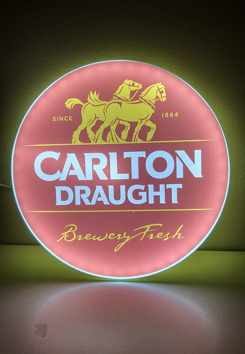 Carlton Draught Beer Iluminated Sign LED Lightbox Light Box Sign - Etsy