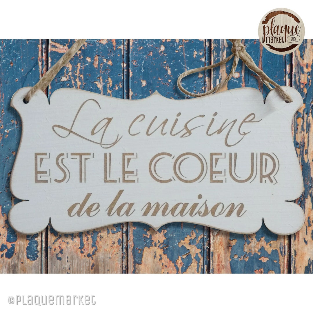 THE KITCHEN... Wooden Plaque Sentence Plate Hanging Panel House Sign ...