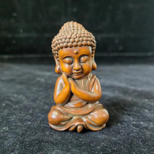 Tibetan Wood Buddha Statue - Etsy