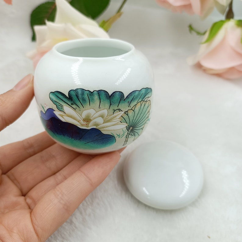 Vintage Hand Painted Ceramic Tea Caddy, Pottery Spice Jar - Etsy UK