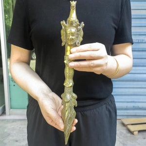 Pure Copper Vajra, Gold Creative Handmade Buddha Vajra Handicraft ...