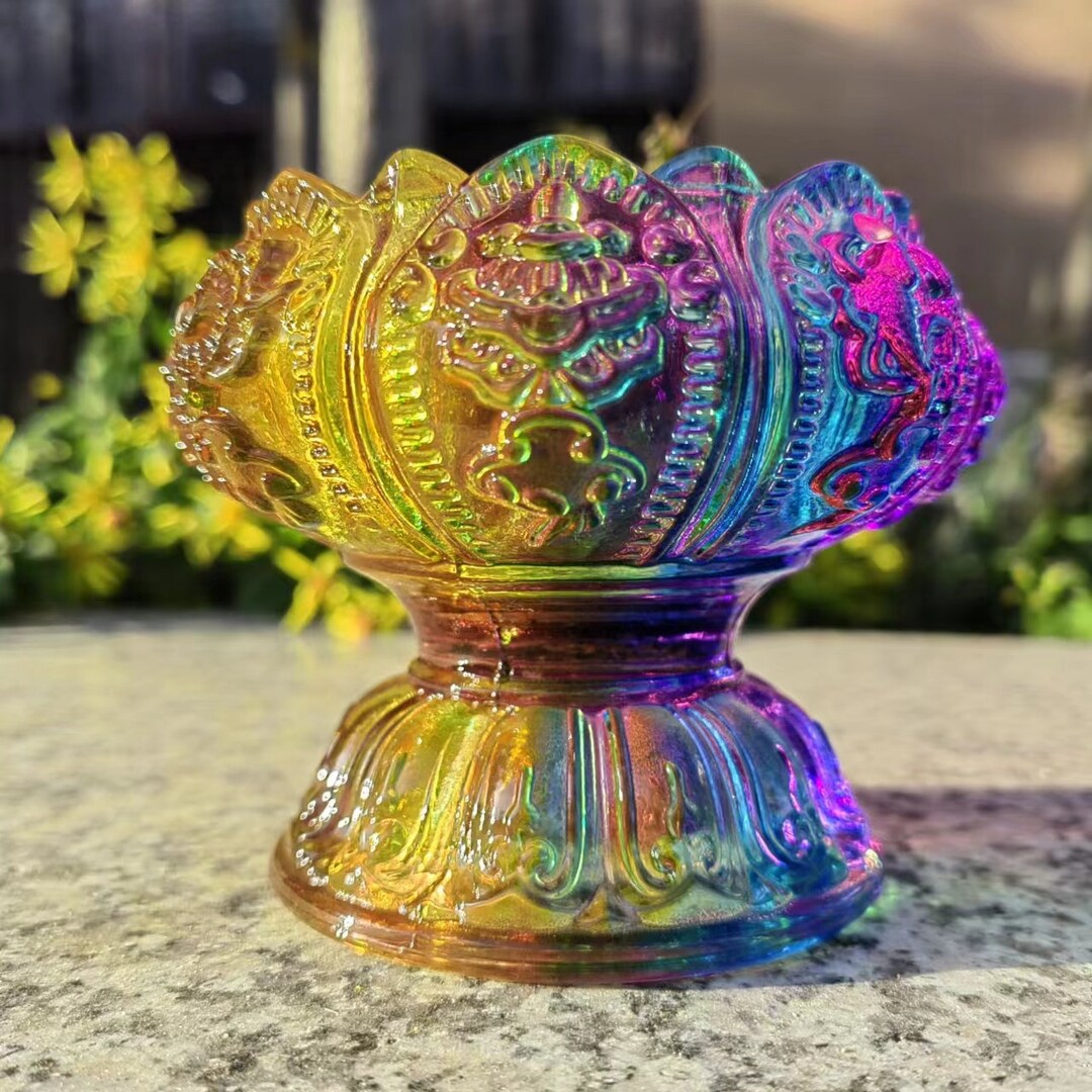 Buddha Yoga Crystal Candle Holder Lotus Meditation Relaxing Decor ...