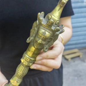 Pure Copper Vajra, Gold Creative Handmade Buddha Vajra Handicraft ...