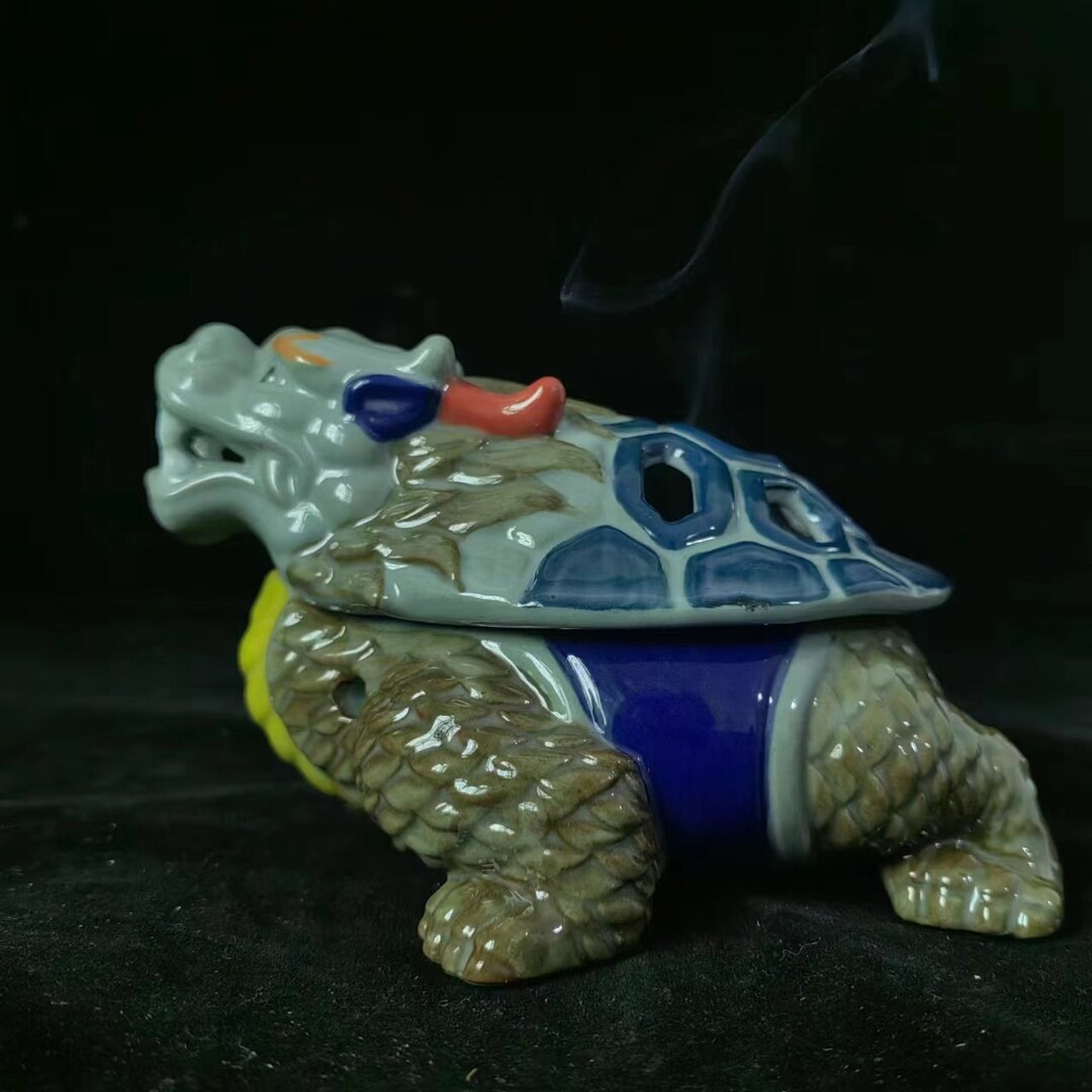Ceramic Fragrant Seat Turtle Incense Burner Meditation - Etsy