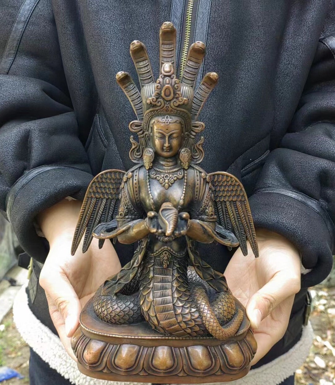 Tibet Nepal Metal Buddha Statue Bodhisattva Buddha Pray Blessings,fine ...