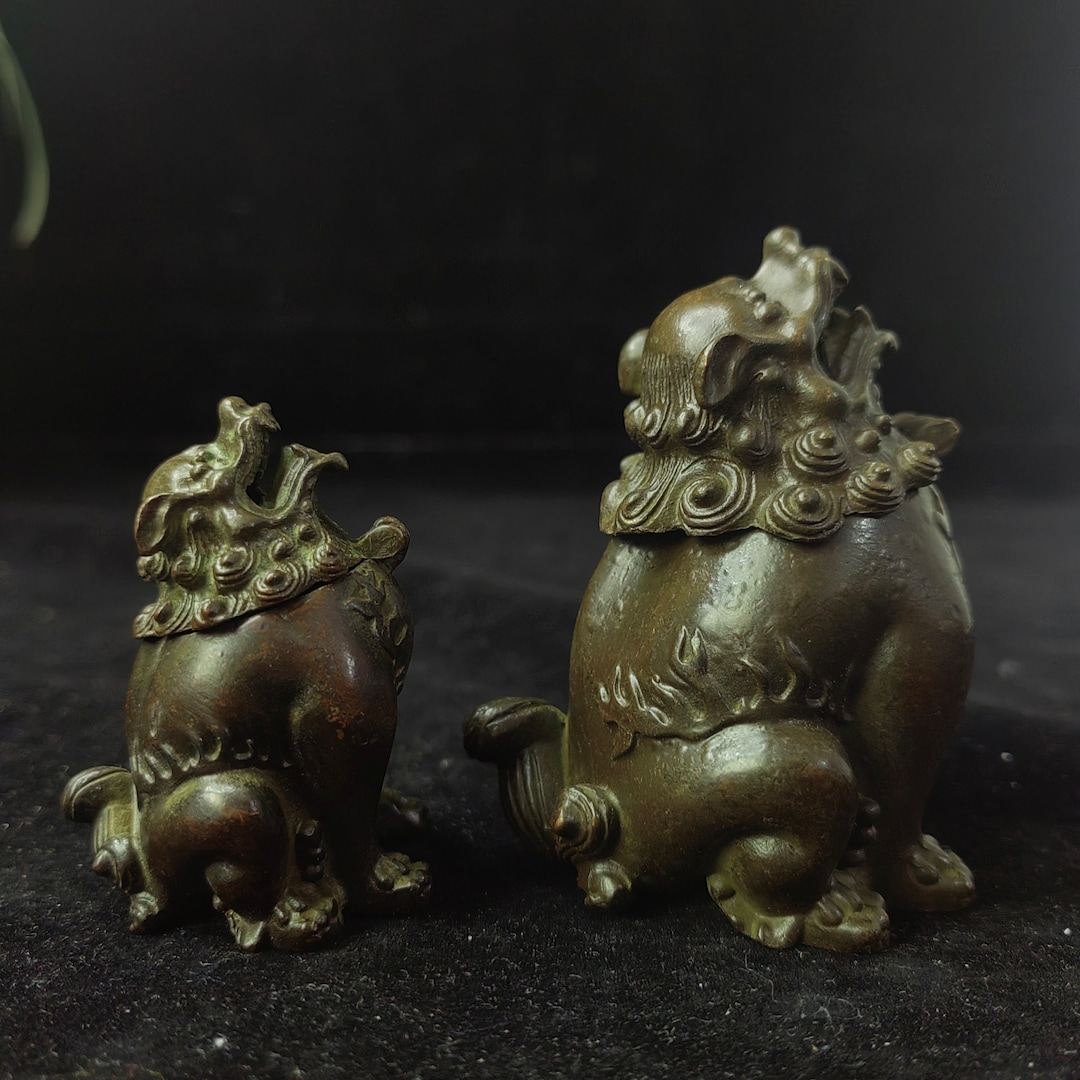 Red Copper Pixiu Temple Bronze Beast Pattern Incense Burner - Etsy
