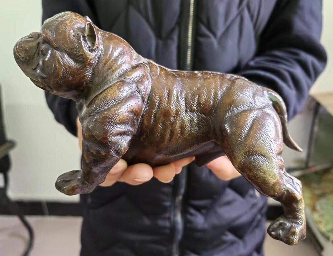 Bronze War Dog,copper Dog Figurine Ornaments Realistic Animal Figure ...