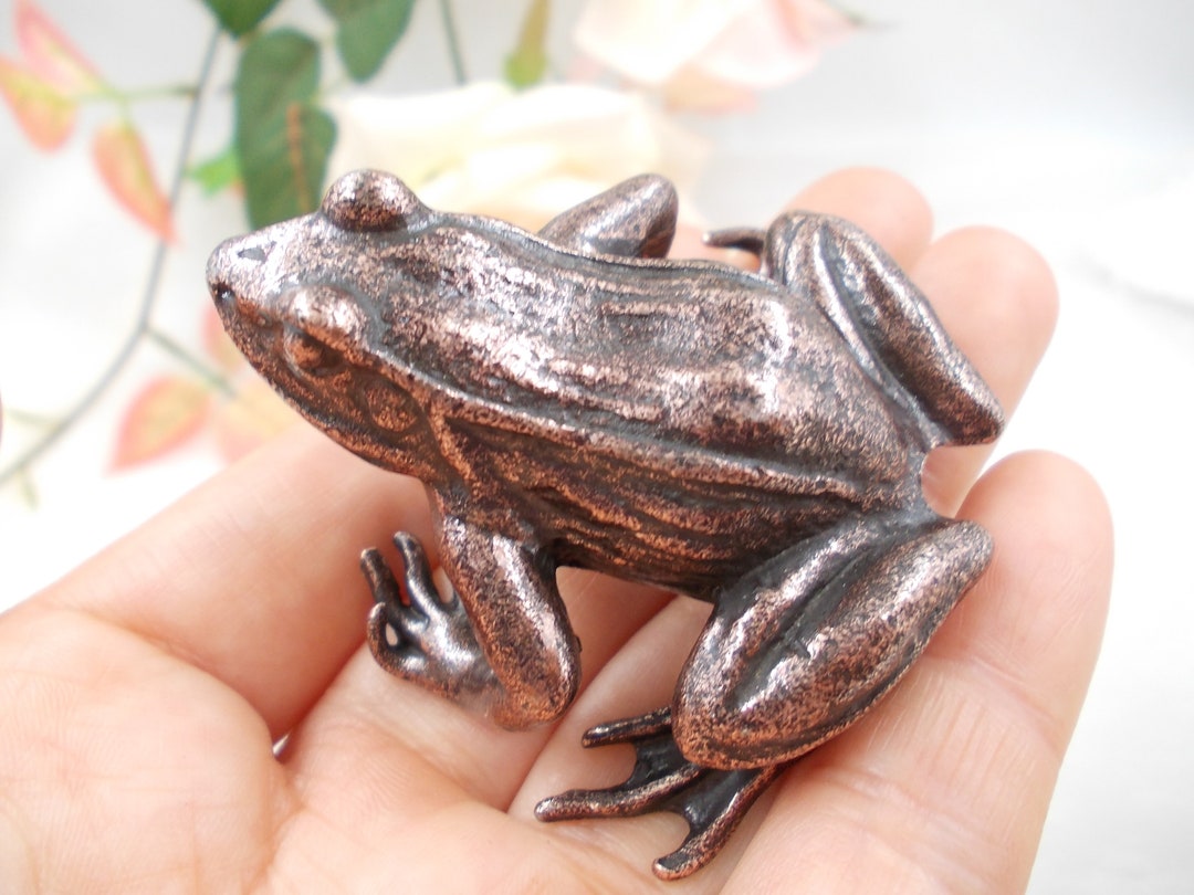 Little Frog Brass Figure, Mini Ornaments Toy Gift, Antique Frog Toy ...