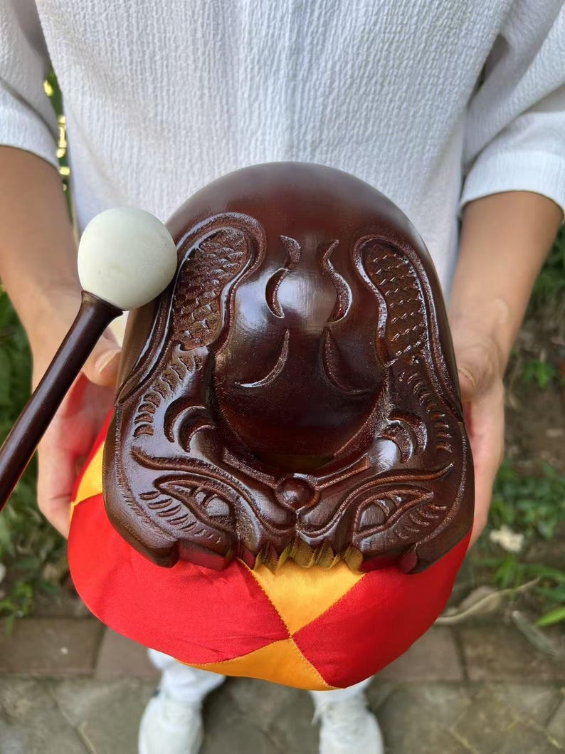 Japanese Wooden Muyu Drum, Buddhist Monk Instrument, Altar Decor - Etsy