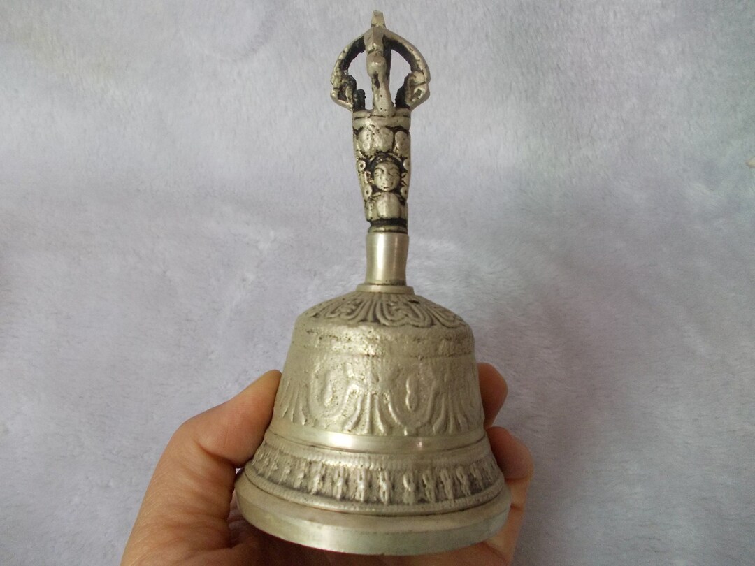 Nepal Copper Buddha Bell White Copper Sculpture Pray Feng - Etsy