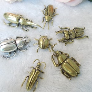 Set of 9 Pcs Golden Beetle Entipede Xylotrupes Dichotomus Uang Unicorn ...
