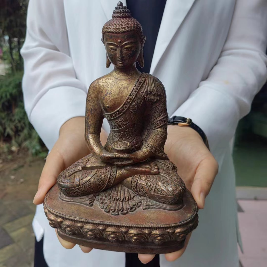 Tibet Buddha Statue,brass Budha Idol Guanyin Fengshui Zen Buddhism ...