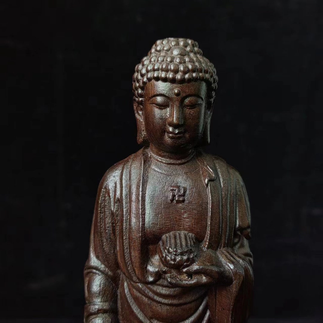 Shakyamuni Rulai Rulai Goddess of Mercy Wood Carved Ksitigarbha Statue ...