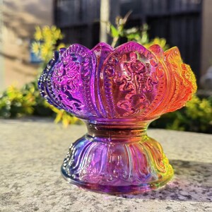 Buddha Yoga Crystal Candle Holder Lotus Meditation Relaxing Decor ...