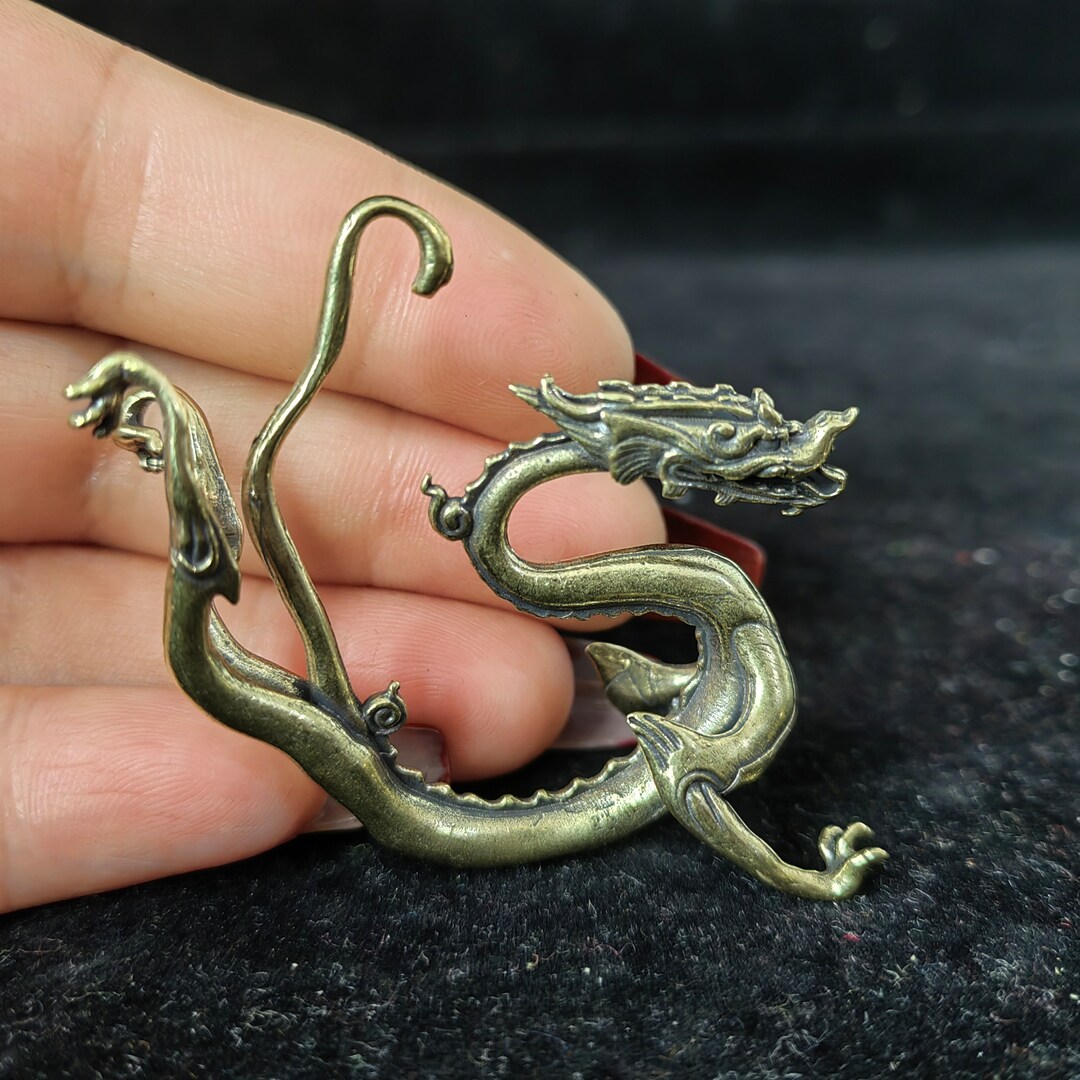 2024 Year of the Dragon,brass Mini Dragon Statue, Copper Loong Figurine ...