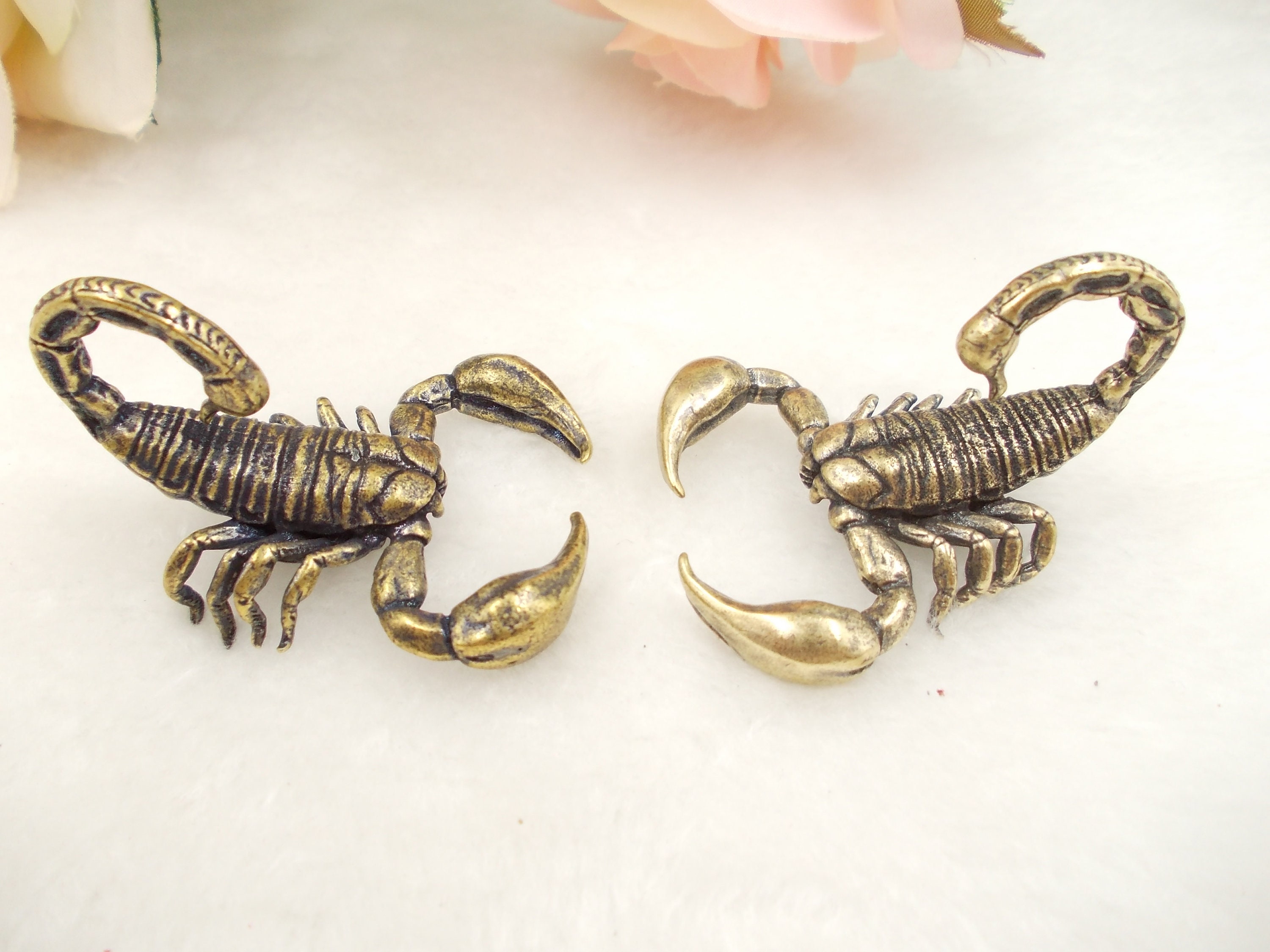 Get 2 Vintage Brass Scorpion Figurine Bronze Insect Statue - Etsy