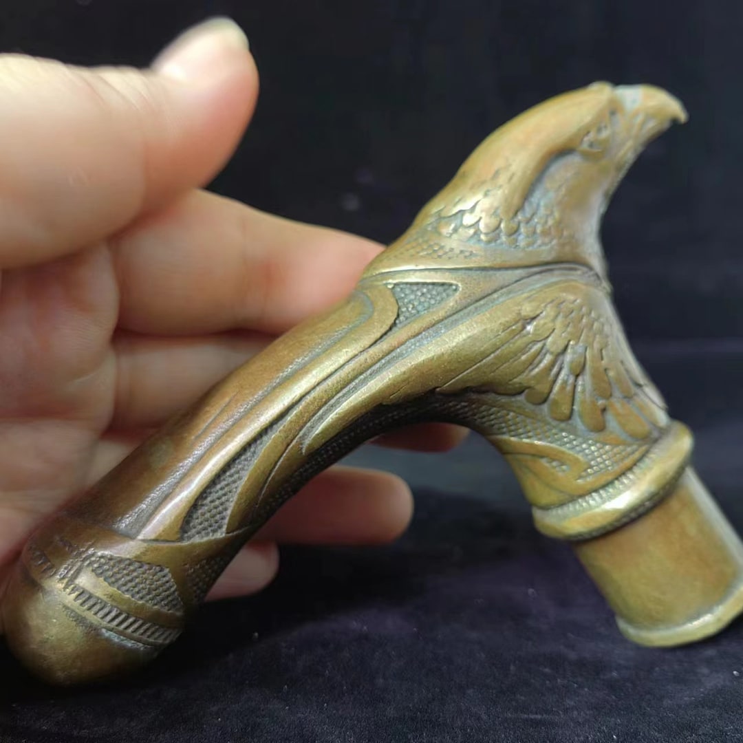 Antique Brass Eagle Head Design Head Handle Only for Walking Stick Cane ...
