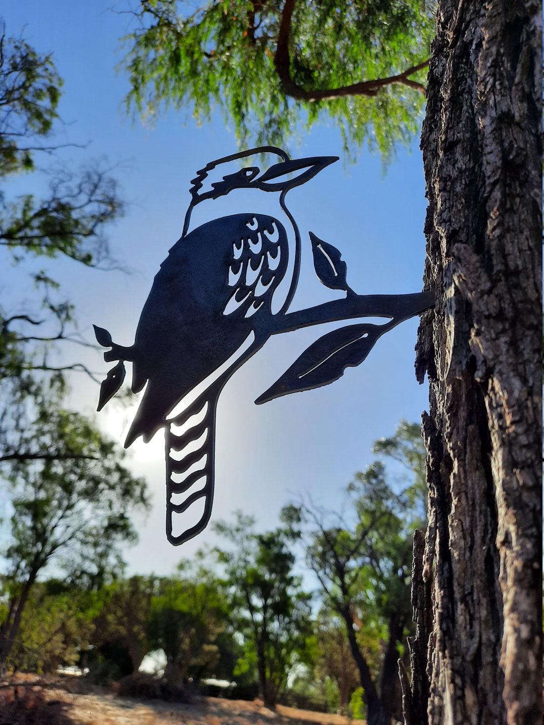 Metal Kookaburra Tree Spike - Etsy Australia