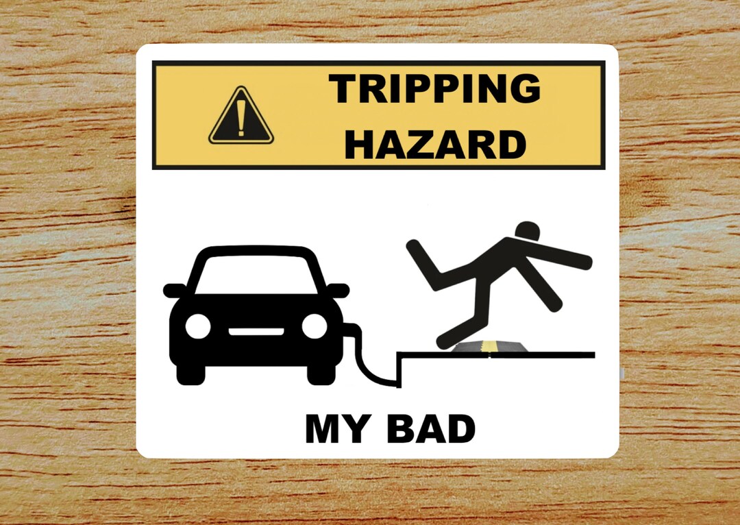 Tripping Hazard - Single 4" Die Cut Color Vinyl Sticker - Etsy