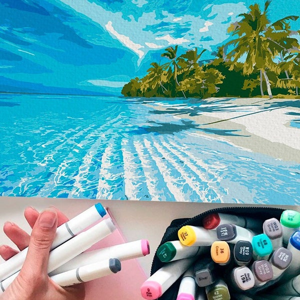 Paint by Numbers Seascape - Etsy