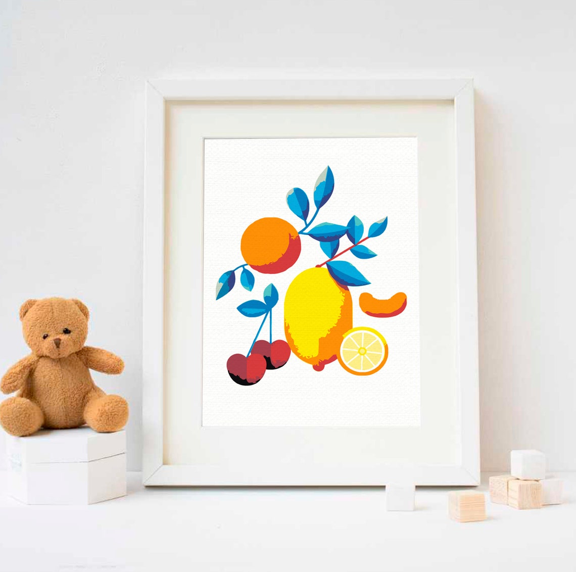 Fruits/ DIY Painting/ Lemons Paint by Numbers Kit / Cherry Art by ...