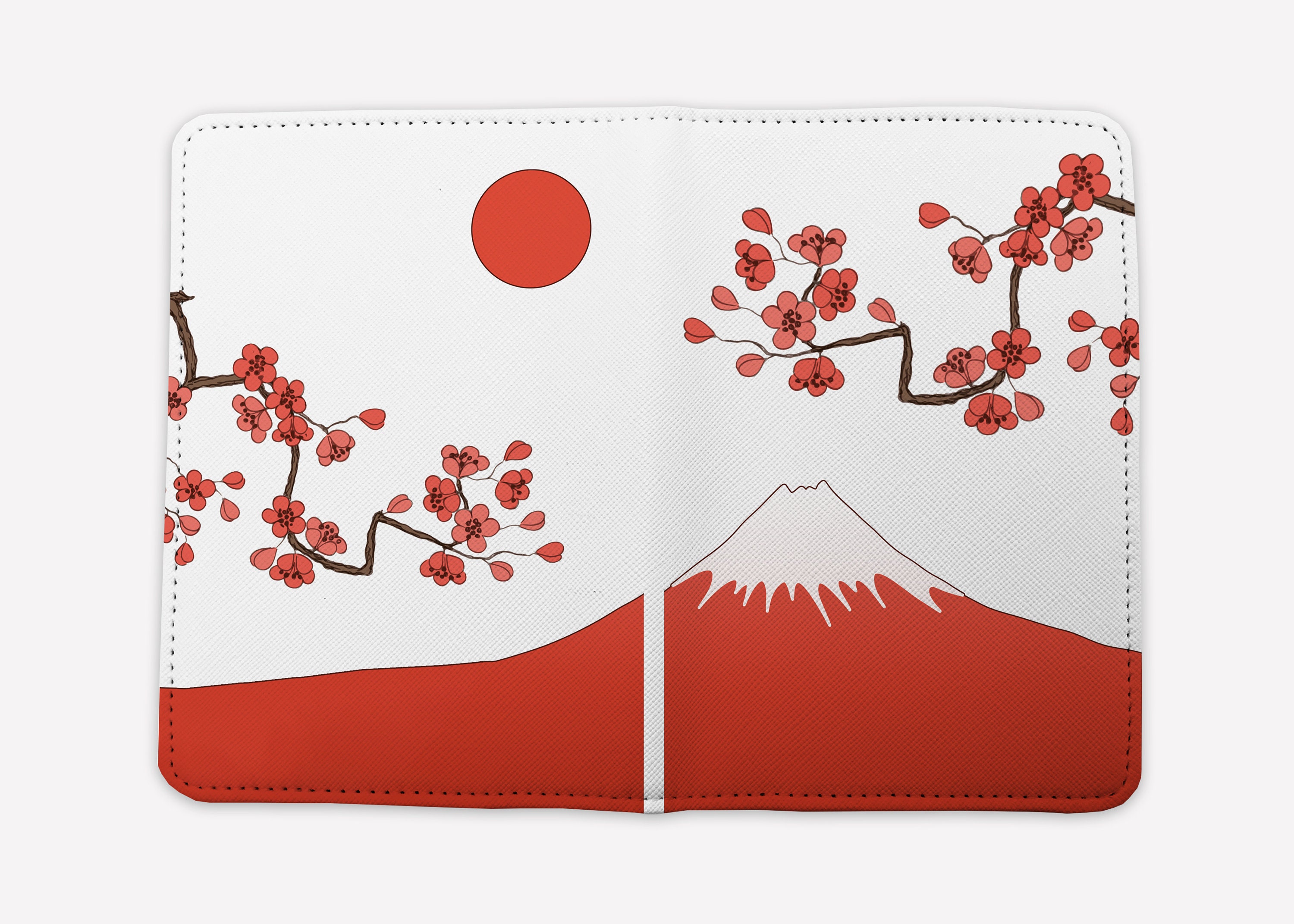 Mount Fuji Document Organizer Travel Set Mountain Wallet - Etsy