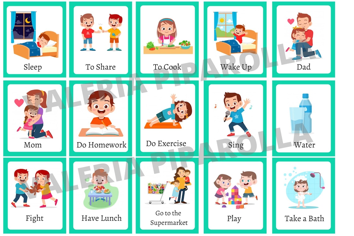 Flash Crads for Non Verbal Kids Emotion Daily Rutine - Etsy