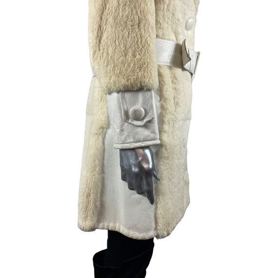 Pearl SHEARED NUTRIA w/Leather Inserts Jacket, Size S… - Gem