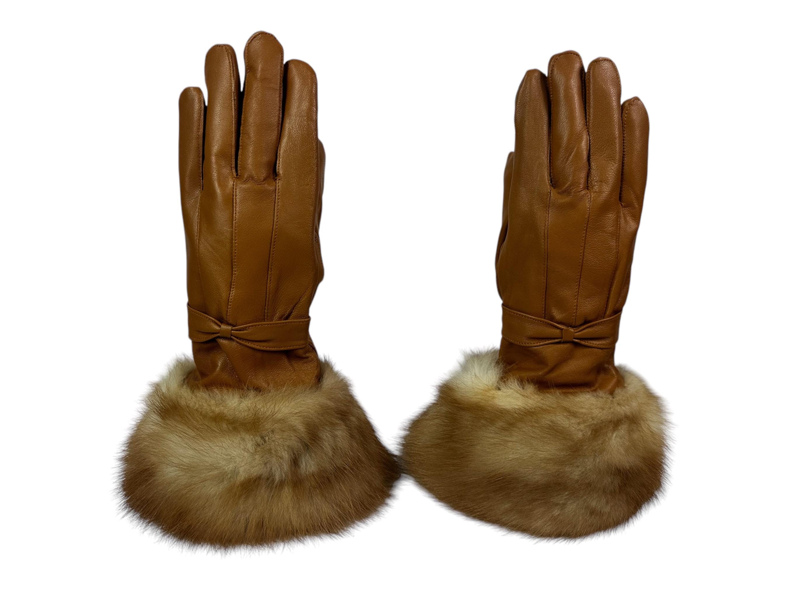 Fur Trimmed Gloves Etsy UK