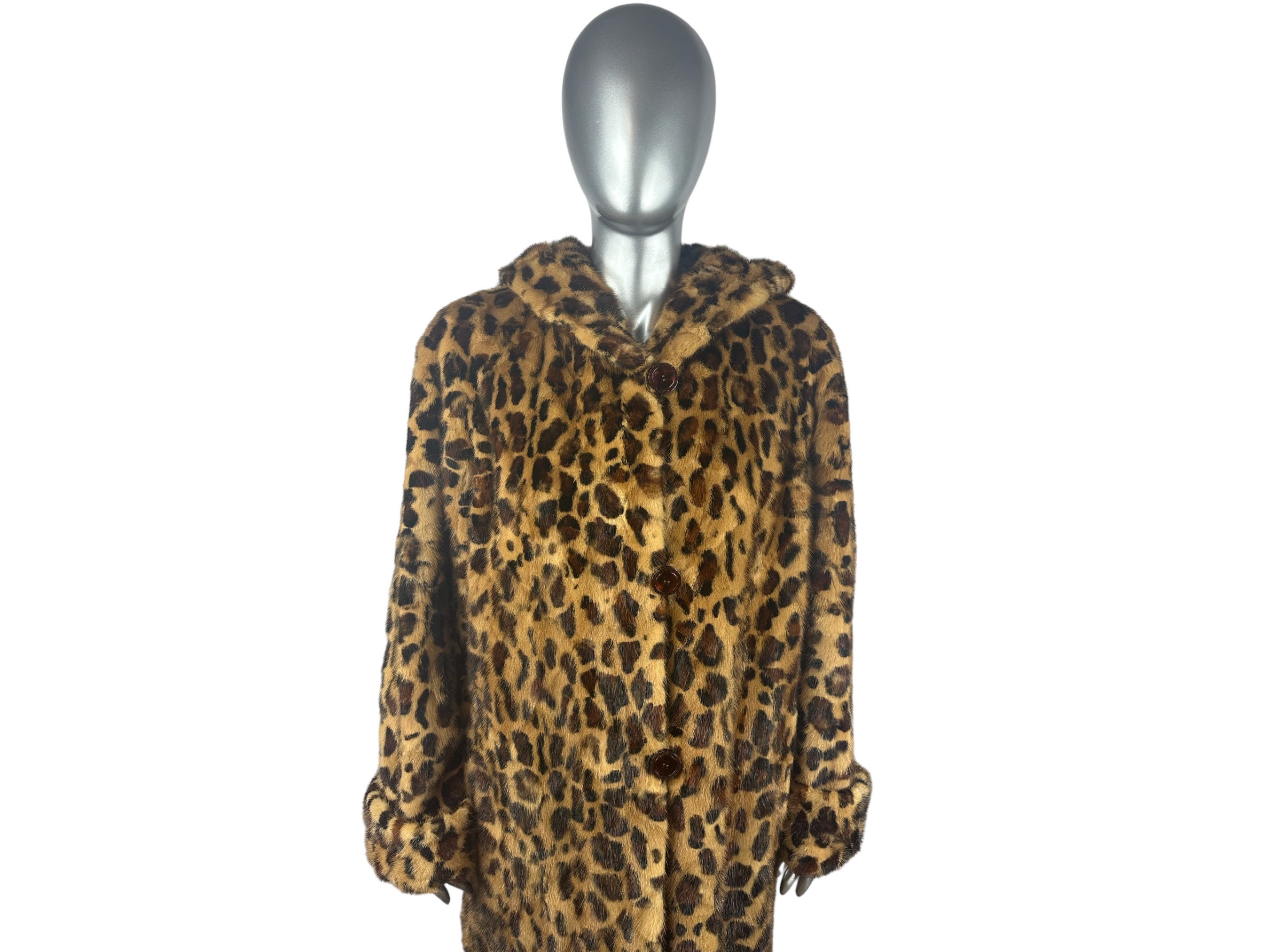 Leopard Print STENCILLED MINK Reversible Stroller W/hood, Size M ...