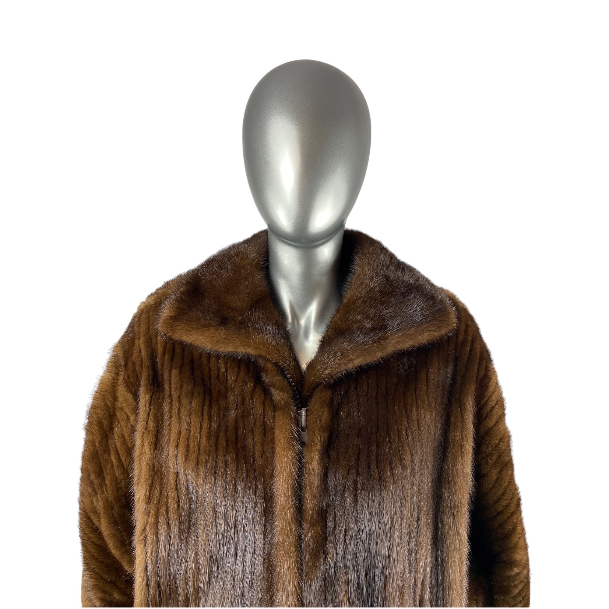 Mahogany MINK Corded Jacket, SAGA, Size M/L, Certified Vintage Fur W ...