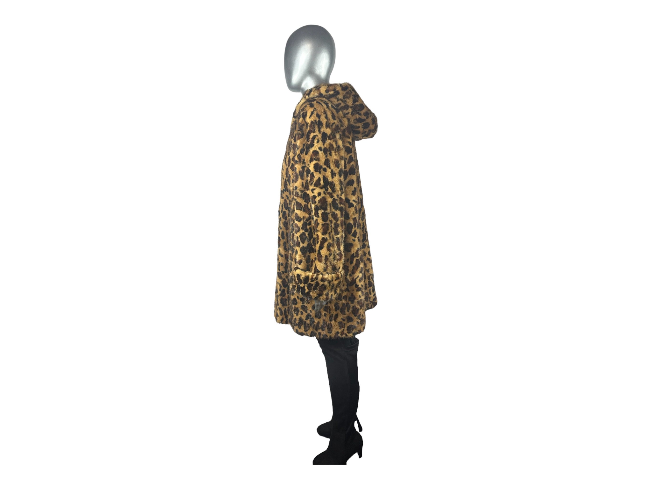Leopard Print STENCILLED MINK Reversible Stroller W/hood, Size M ...