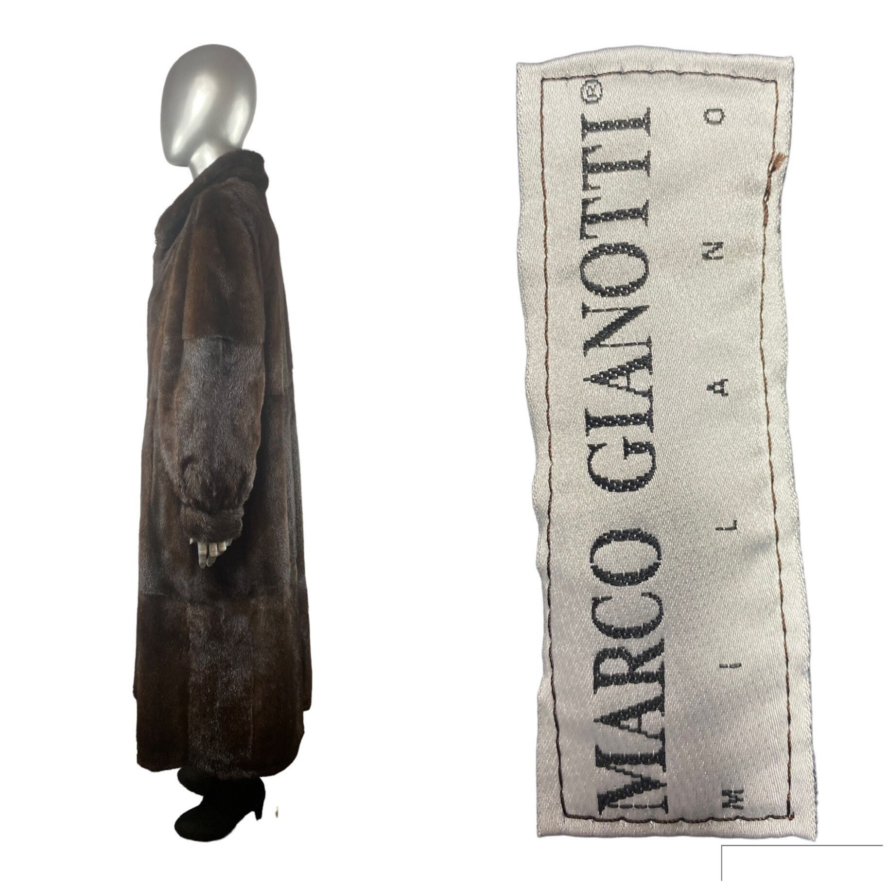 Mahogany MINK Reversible to Brown Leather Coat, MARCO GIANOTTI Designer ...