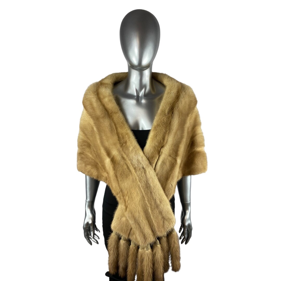 Palomino MINK Stole W/tails, Size L/XL, Certified Vintage Fur W/storage ...