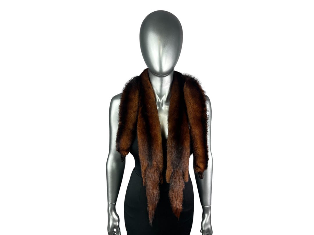KOLINSKY MINK Four Pelt Stole, 50 L, Certified Vintage Fur - Etsy