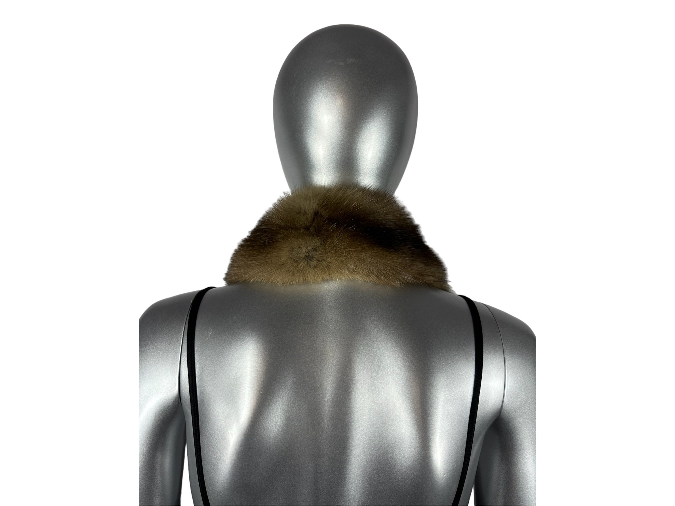 RUSSIAN SABLE Scarf W/5 Tails, Silver Tip, One Size, Certified Vintage ...