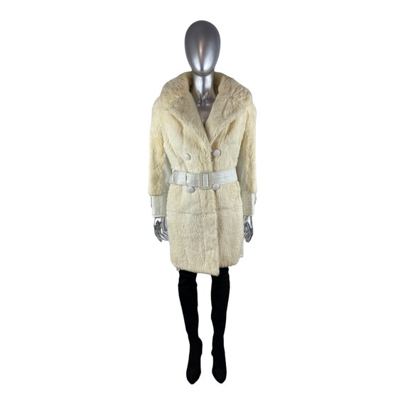 Pearl SHEARED NUTRIA w/Leather Inserts Jacket, Size S… - Gem