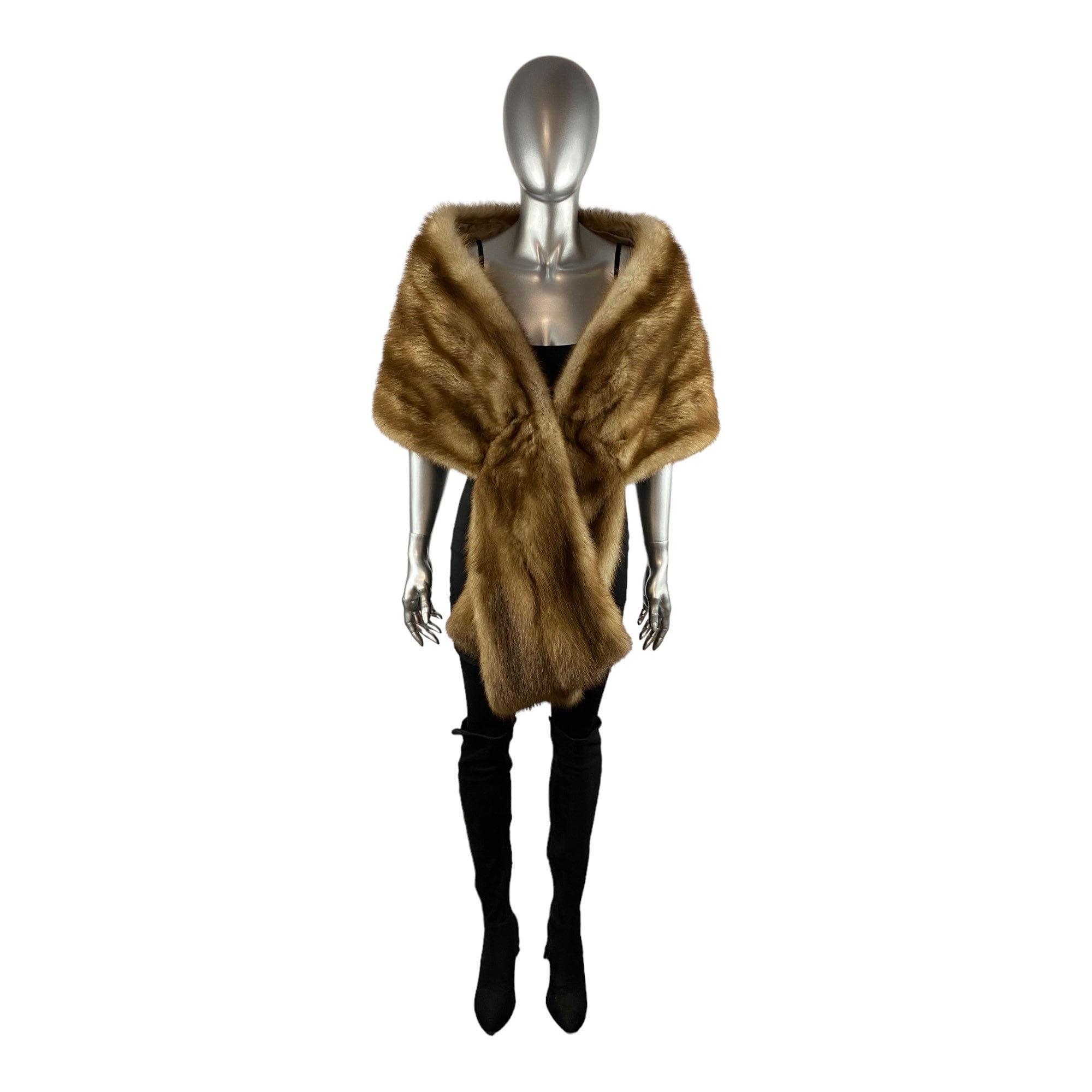STONE MARTEN Stole, Size L/XL, Certified Vintage Fur W/storage Bag and ...