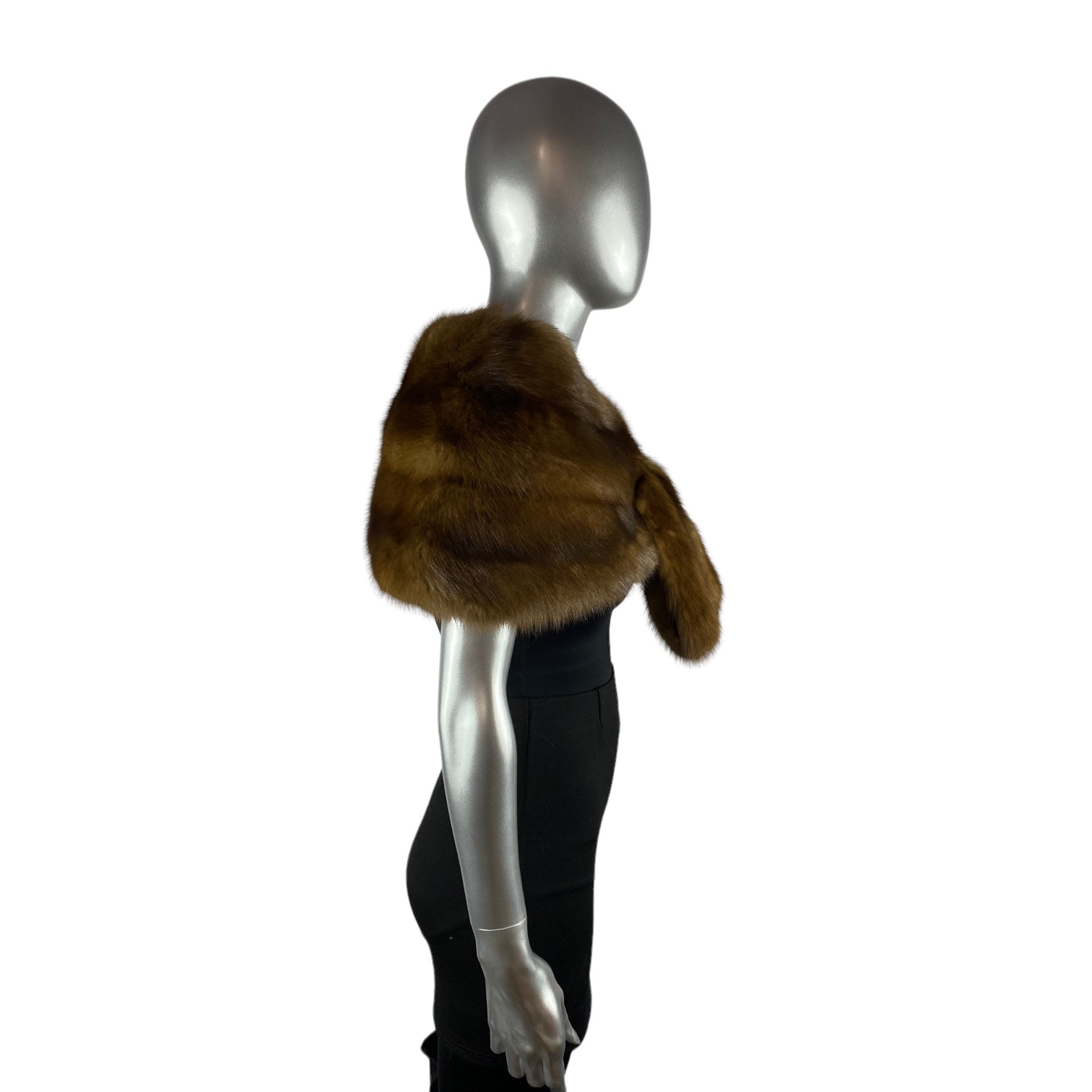 RUSSIAN SABLE STOLE, I.magnin Designer, Size S, Certified Vintage Fur W ...