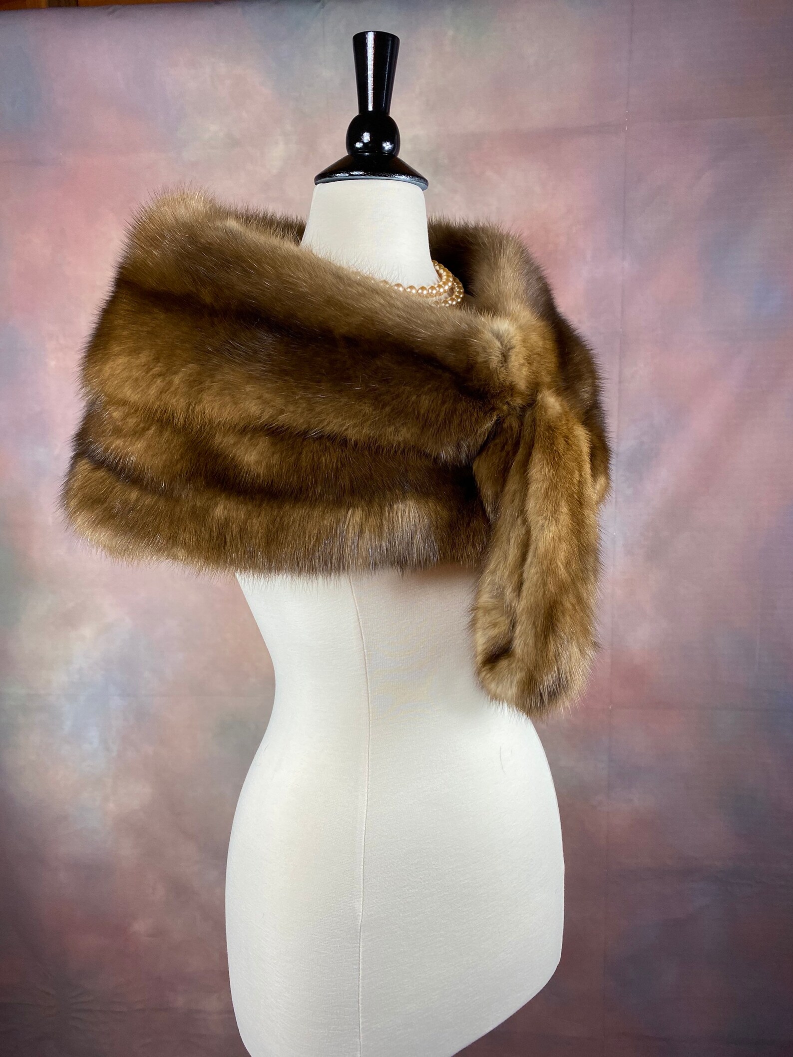 RUSSIAN SABLE STOLE I.Magnin Designer Certified Vintage Fur | Etsy