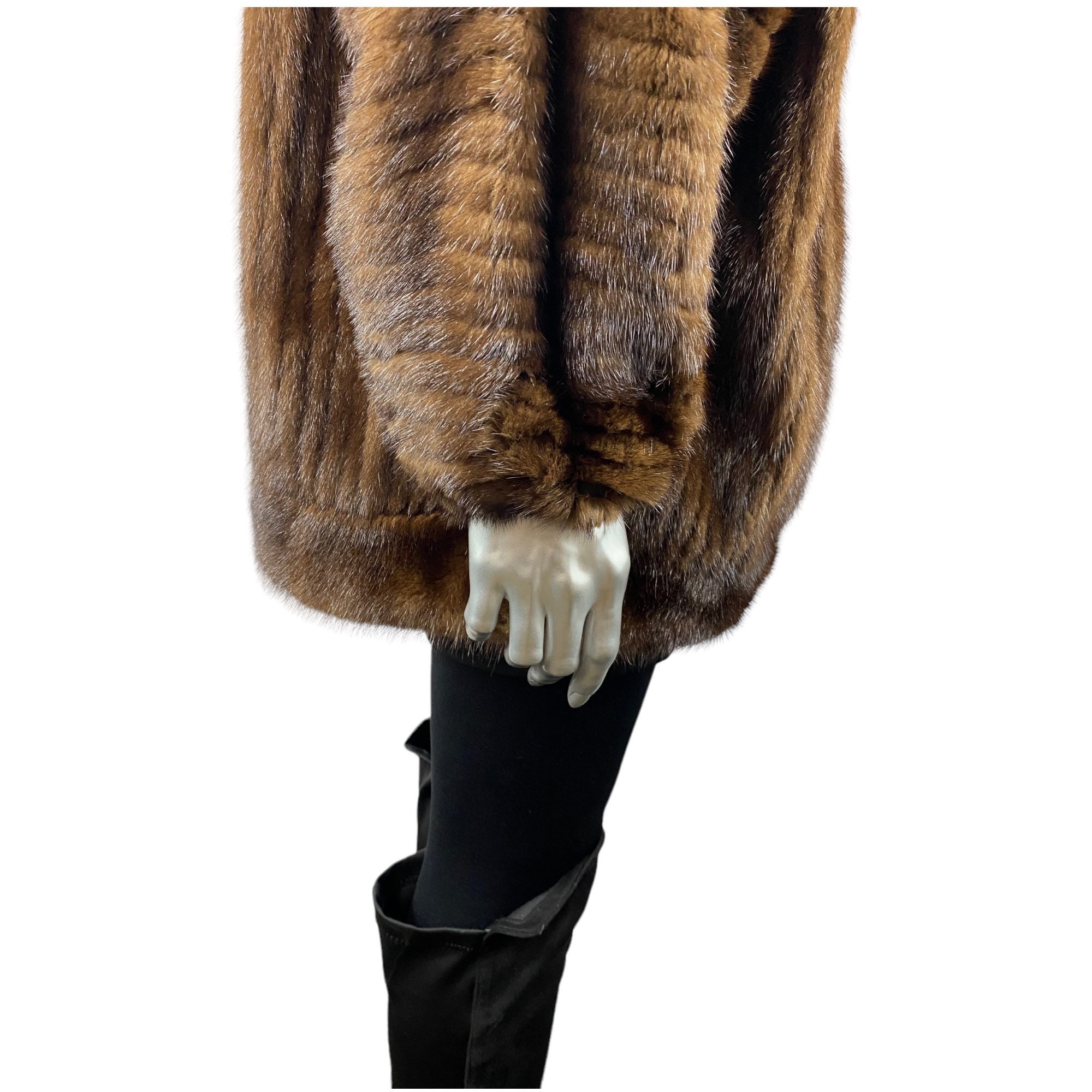 Mahogany MINK Corded Jacket, SAGA, Size M/L, Certified Vintage Fur W ...