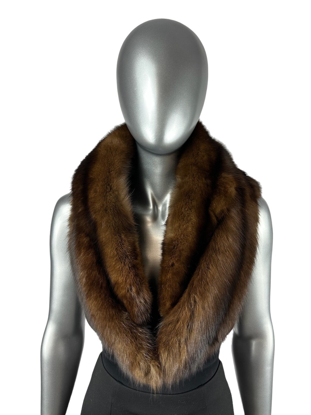 RUSSIAN SABLE Collar, Stole, 40 L, Certified Vintage Fur - Etsy