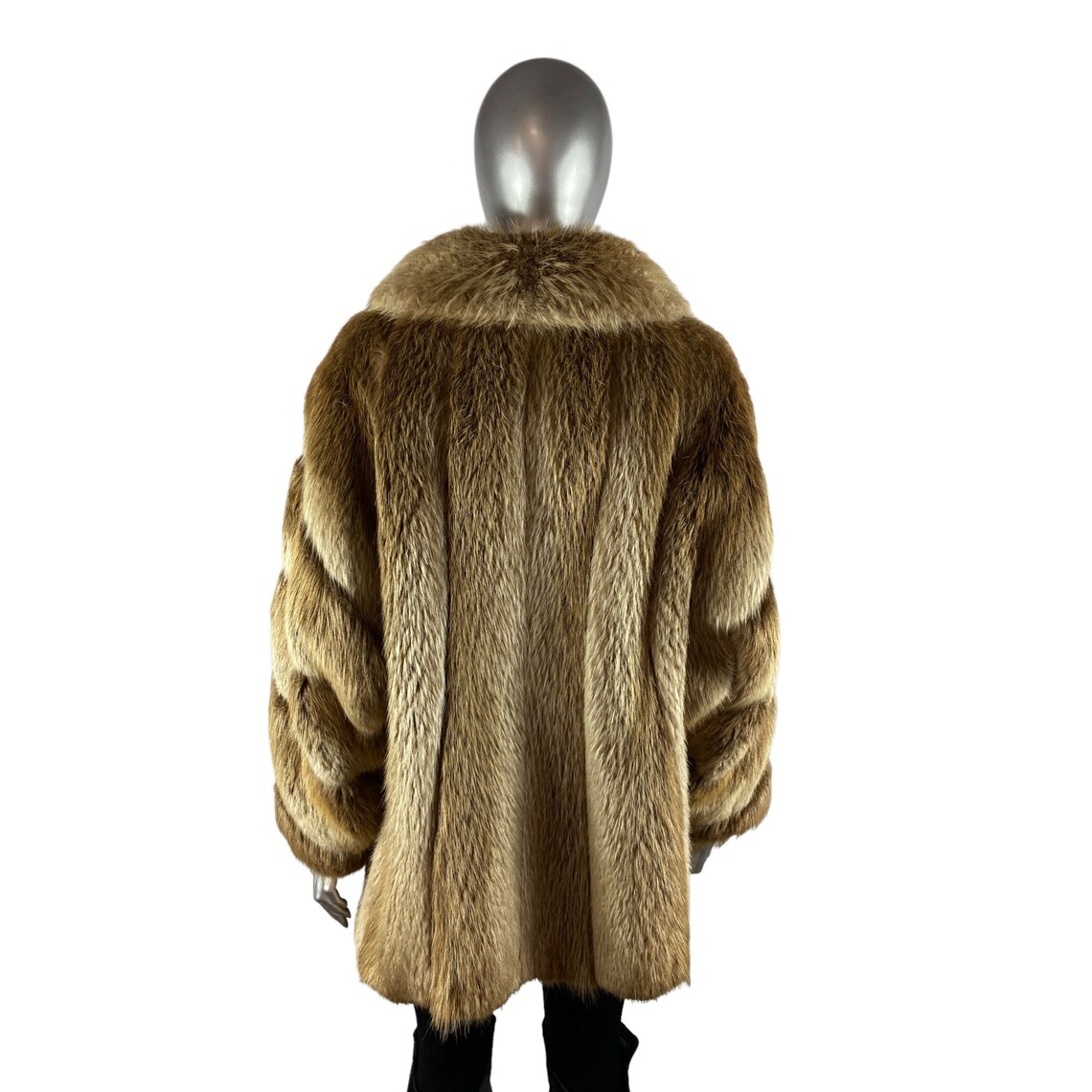 Natural Golden Beaver Jacket, Size M/L, Certified Vintage Fur W/storage ...