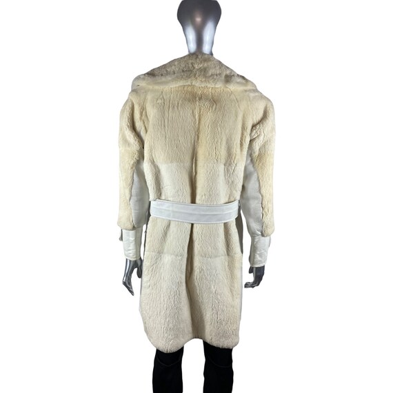 Pearl SHEARED NUTRIA w/Leather Inserts Jacket, Size S… - Gem