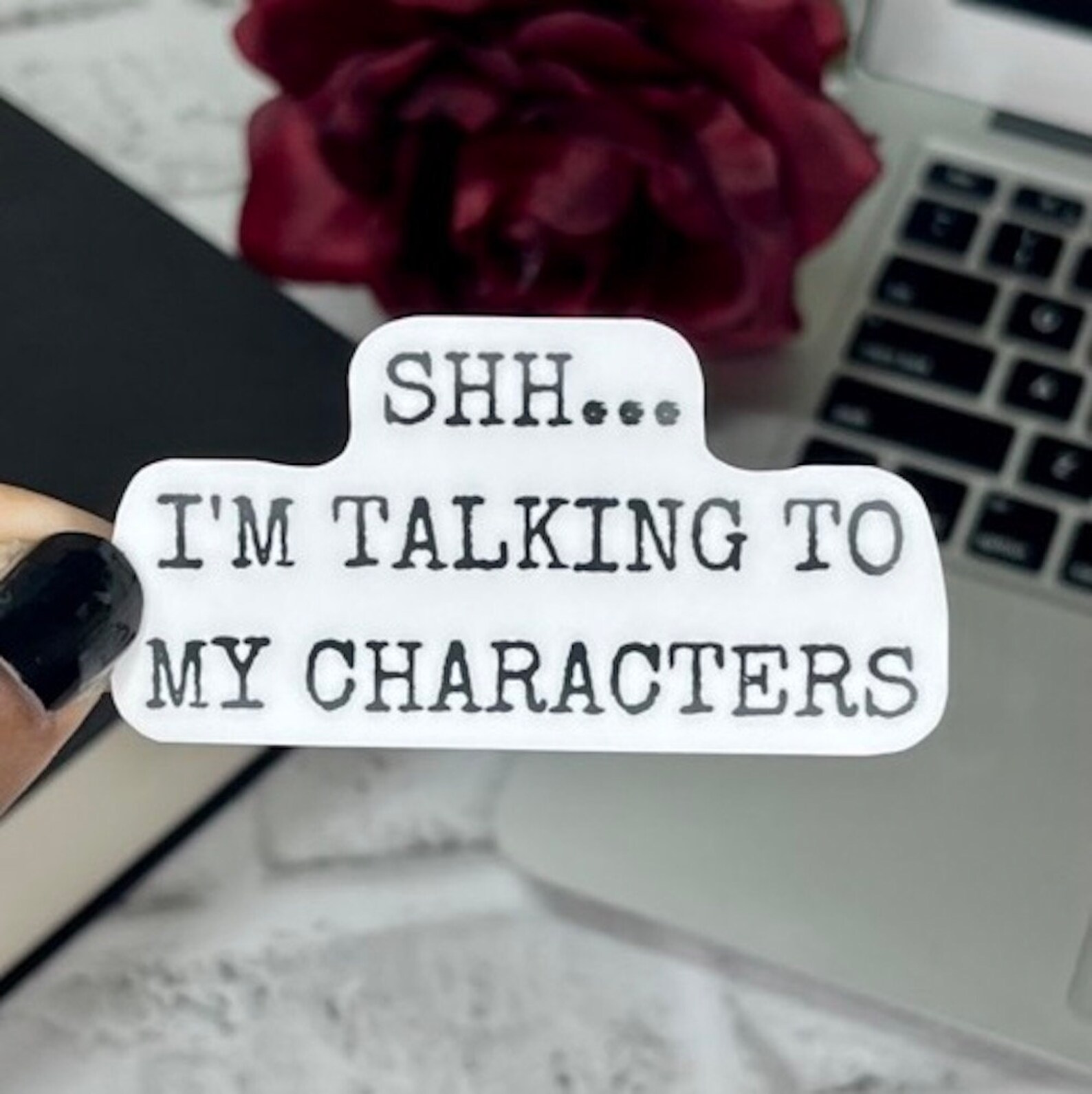 Talking to My Characters Writer Sticker Author Sticker Book Club Kindle ...